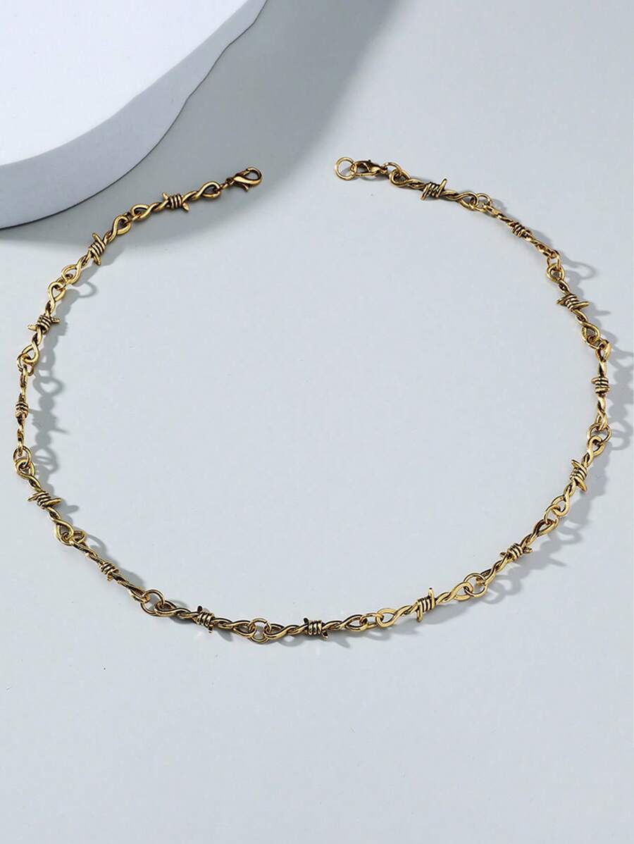 1pc Retro Thorn Necklace, Thorn Choker Necklace, Fashion Waist Chain ...