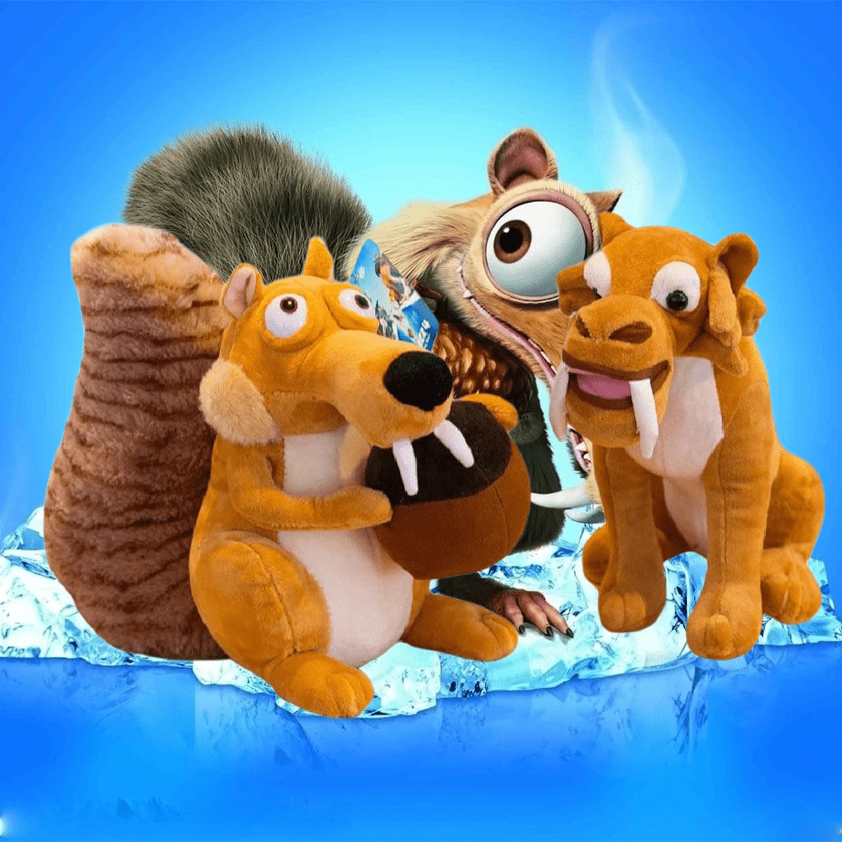 1pc 20cm-28cm Cartoon Plush Doll, Prehistoric Ice Age Animals Like ...