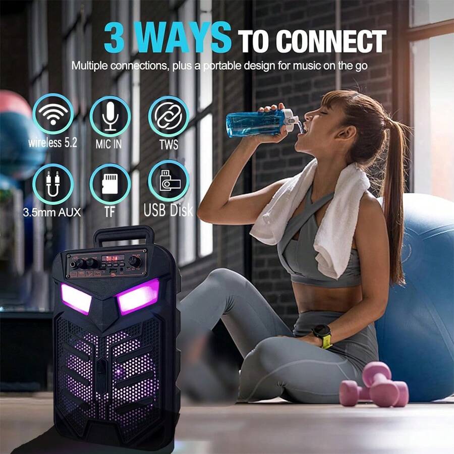 8 "Portable Speaker With Microphone Speaker Outdoor Performance Speaker ...