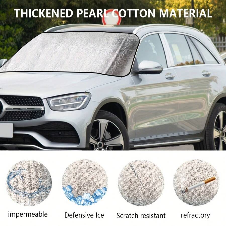 Car Snow Stop Front Windshield Cover Winter Snow Stop Anti Frost Cover ...