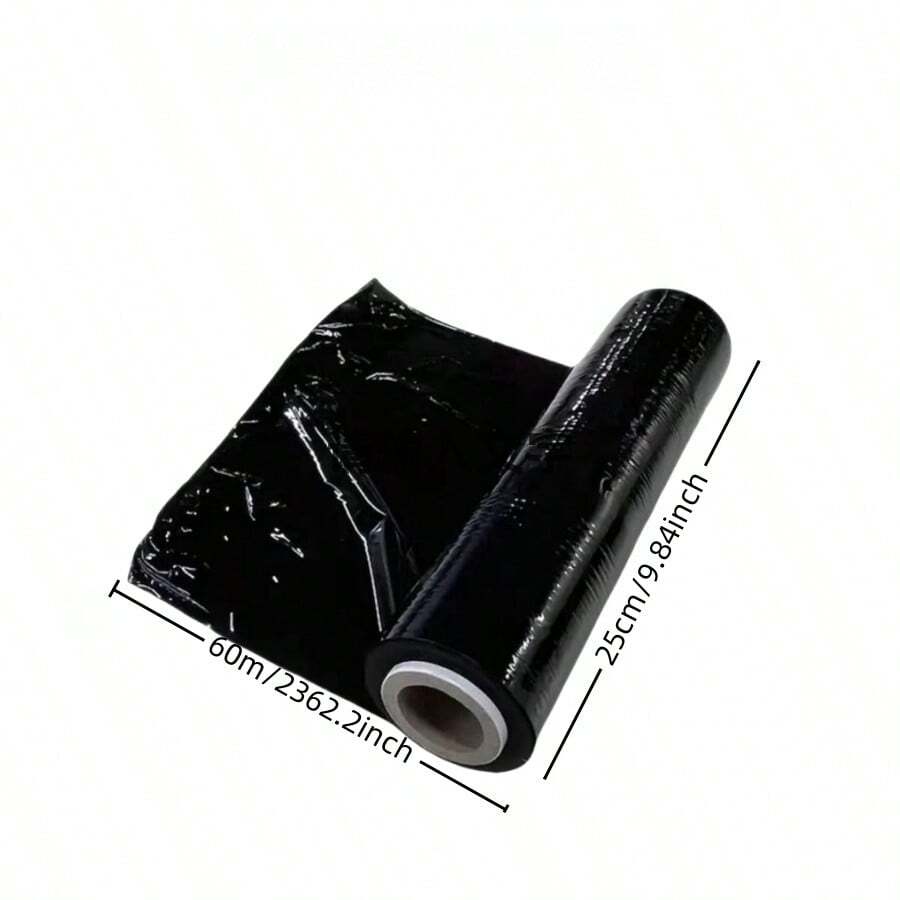 1 Roll Of 60m Black Permeable Plastic Body Wrap For Exercise And ...