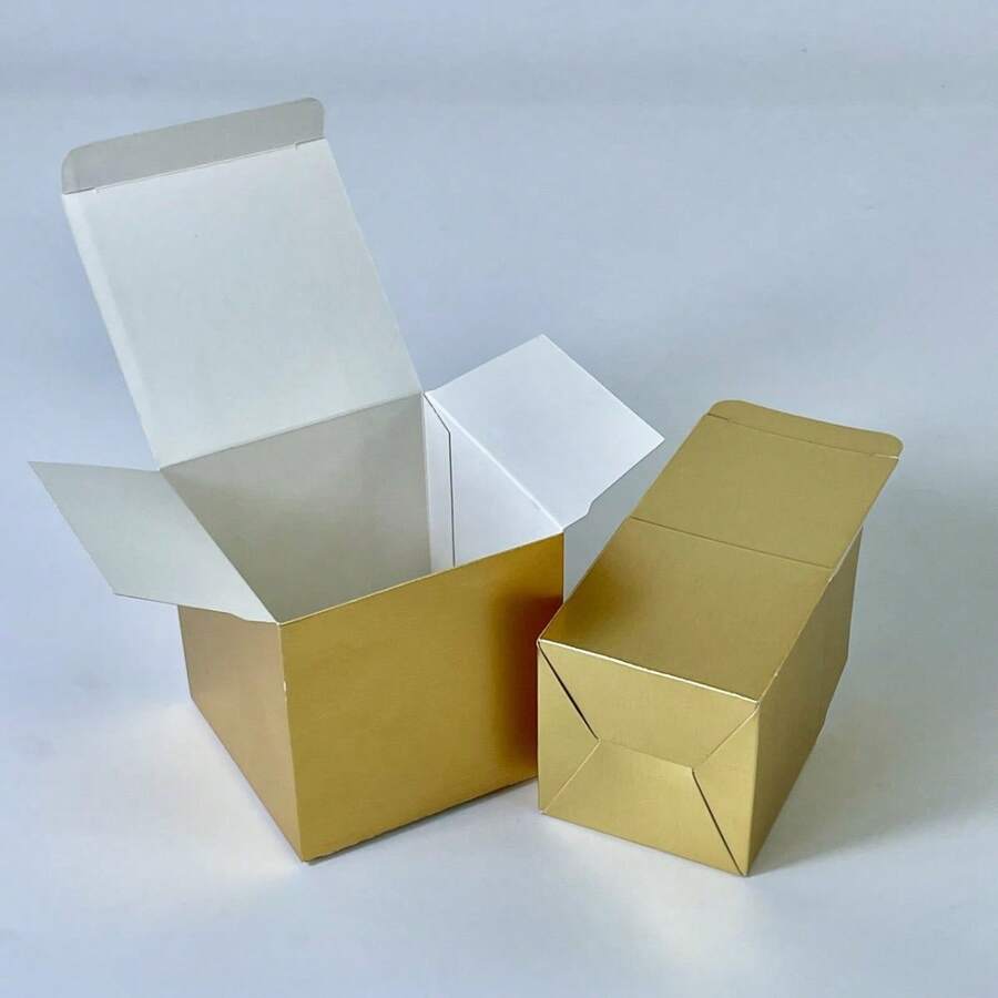 20pcs Square White Cardstock, Black Cardstock And Gold Foil Texture ...