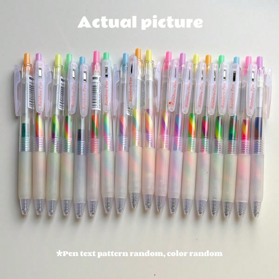 Rainbow Gel Pen, Ink Rolling Ballpoint Pen Telescopic, Magic Gel Pen ...