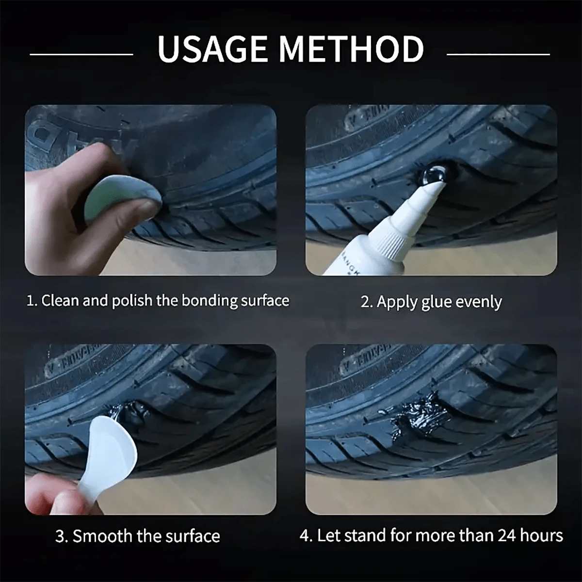 Synthetic Rubber Tire Repair Adhesive For Cars, Bicycles, Motorcycles ...