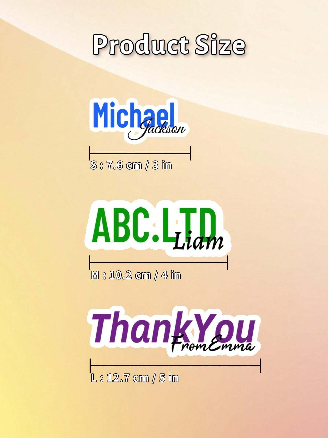 10 Pcs Customized Name/Text Stickers With Various Colors, Fonts And ...