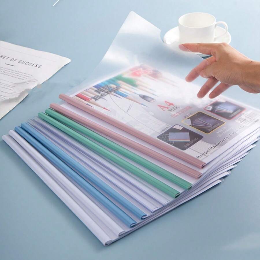 Random 5 Pull Rod Clips, Transparent Insertion Into A4 Folder, Book ...