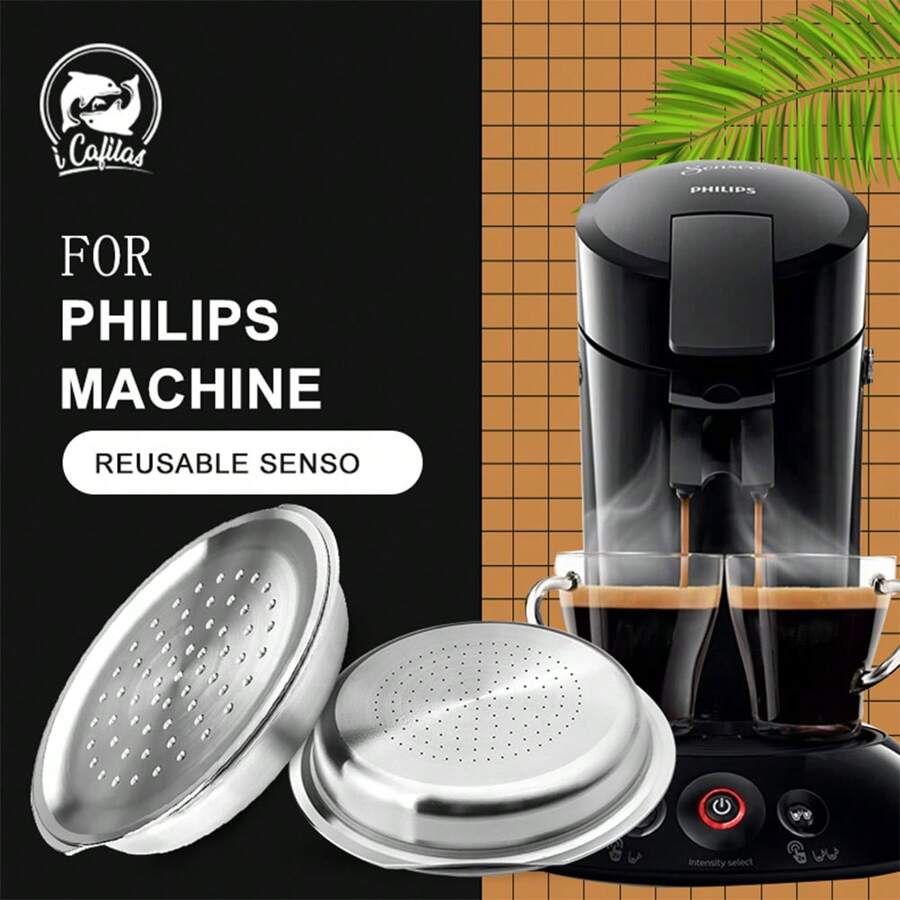 iCafilas Reusable Coffee Capsule For Senseo System Machine Refillable ...