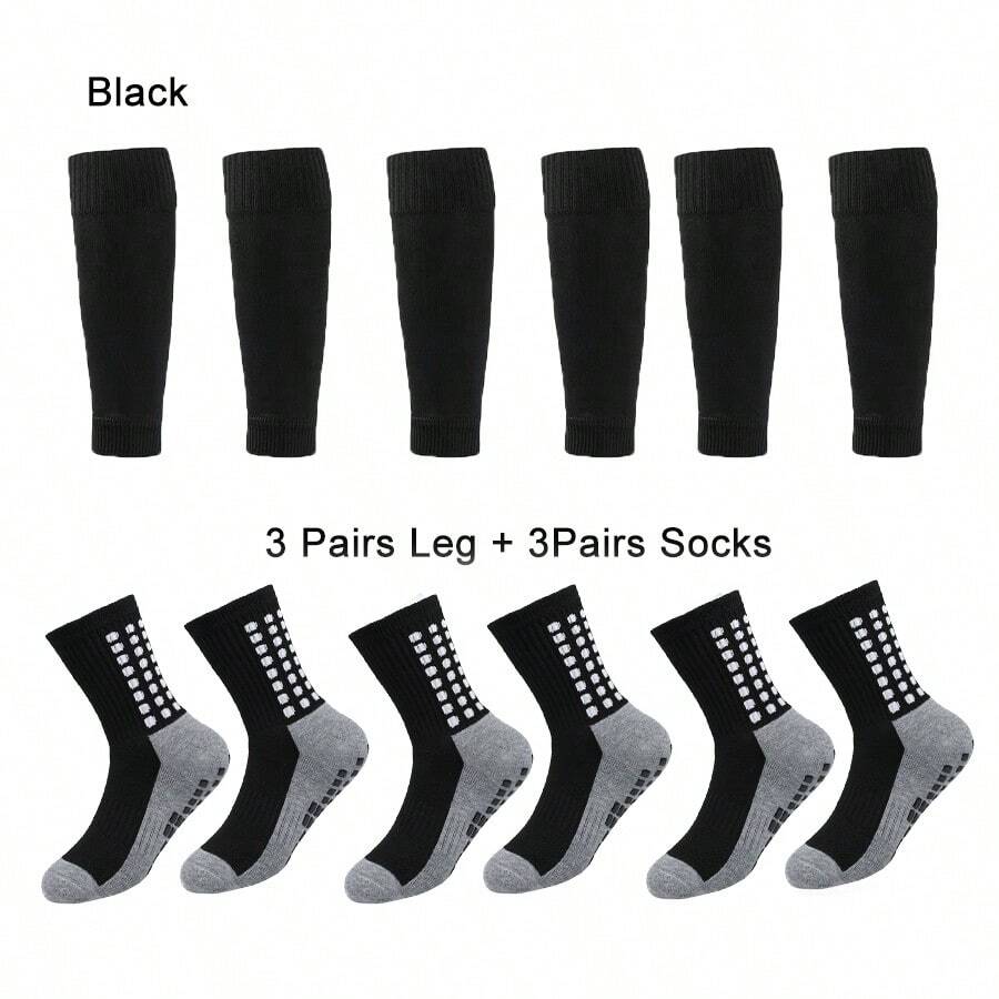 6 Pairs Girls/Teenage Anti-Slip Grip Soccer/Football/Tennis Sports Leg ...