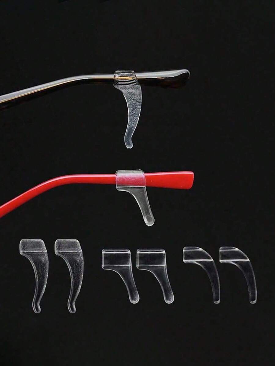 10 Pairs/Set Anti-Slip Case For Spectacles, Transparent Fixing Ear Hook ...