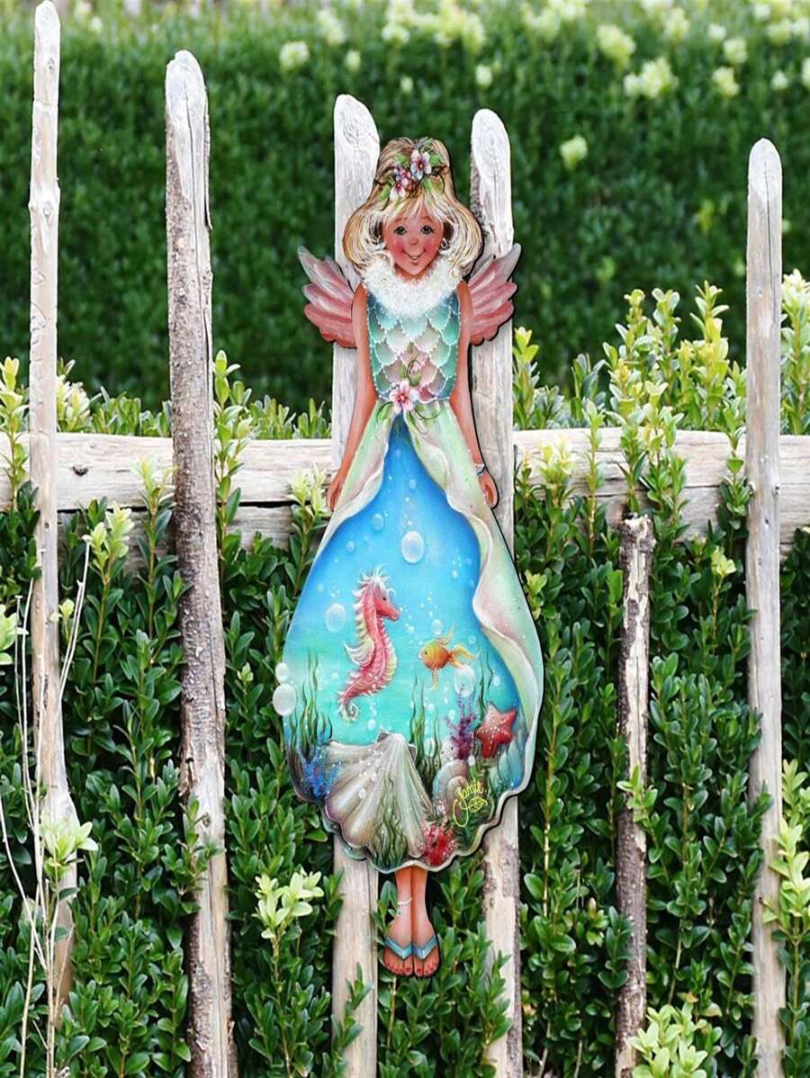 Designocracy 8457901M 12 X 9 In. Beach Blessing Angel Nativity Outdoor ...