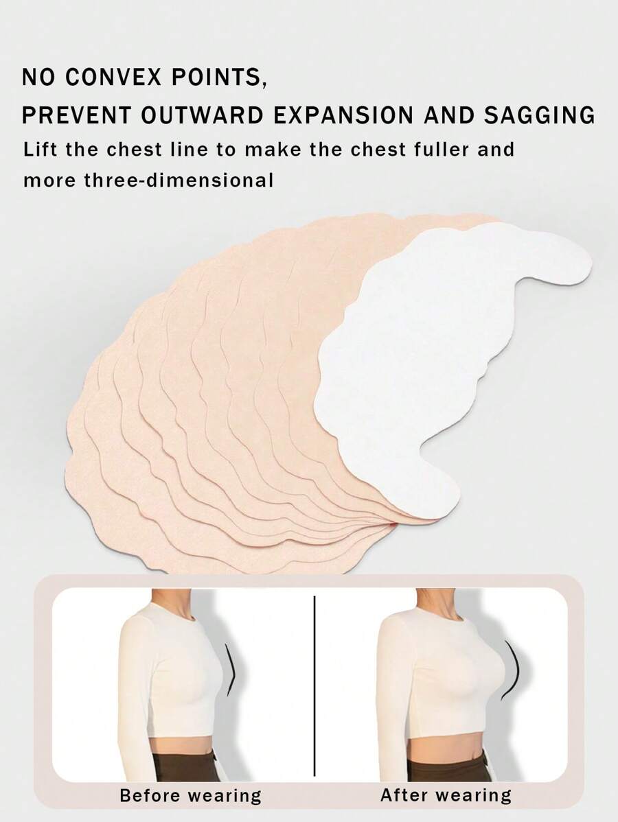 5 Pairs Of Horn Lifting Adhesive Breast Stickers, Non-Woven Disposable ...