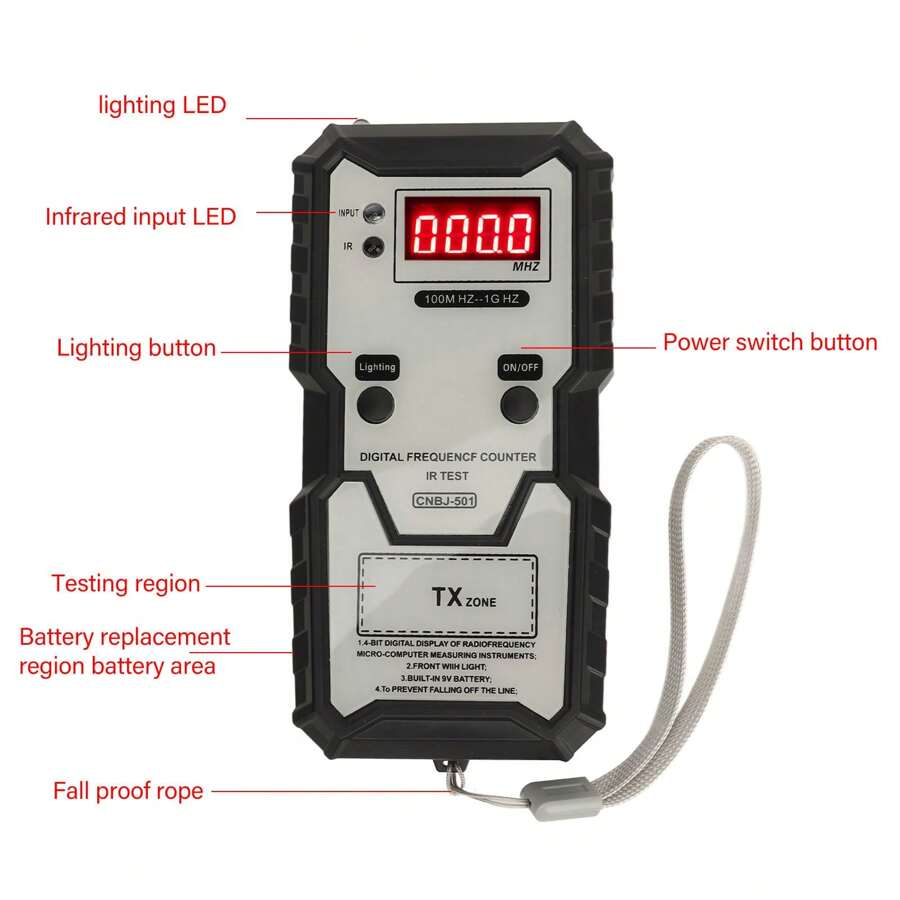 Remote Key Frequency Tester, 100MHZ To 1GHZ Remote Control Frequency ...