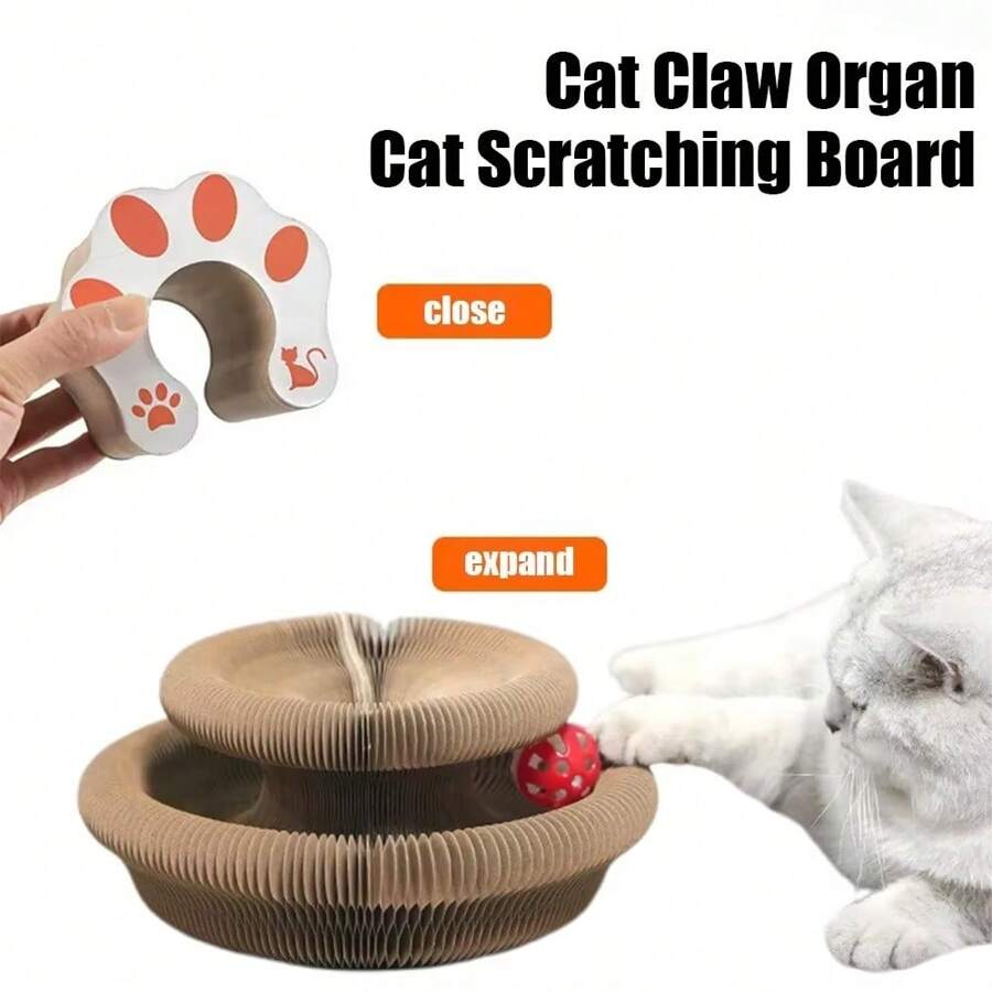 Pet Cat Toys Organ Cat Scratch Board Strong Magnetic Design Foldable ...
