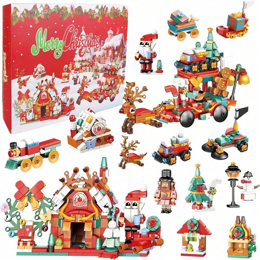 Christmas Advent Calendar 2024 Building Blocks, 24 Days Surprises ...