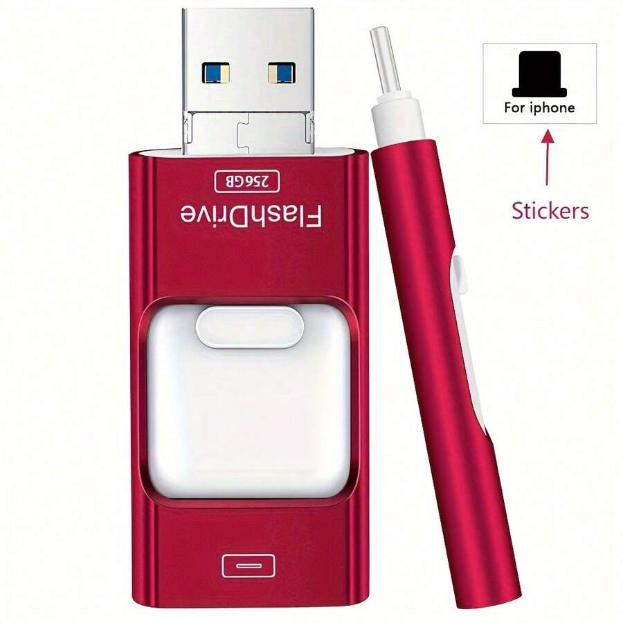 LESOGE Chiavetta USB compatibile con iPhone 256GB, memory stick 4 in 1 ...