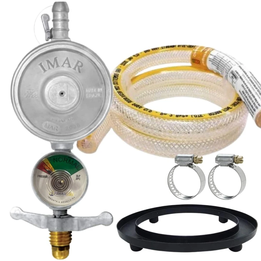Gas Regulator Kit With Pressure Gauge, Gas Cylinder Display, Hose ...