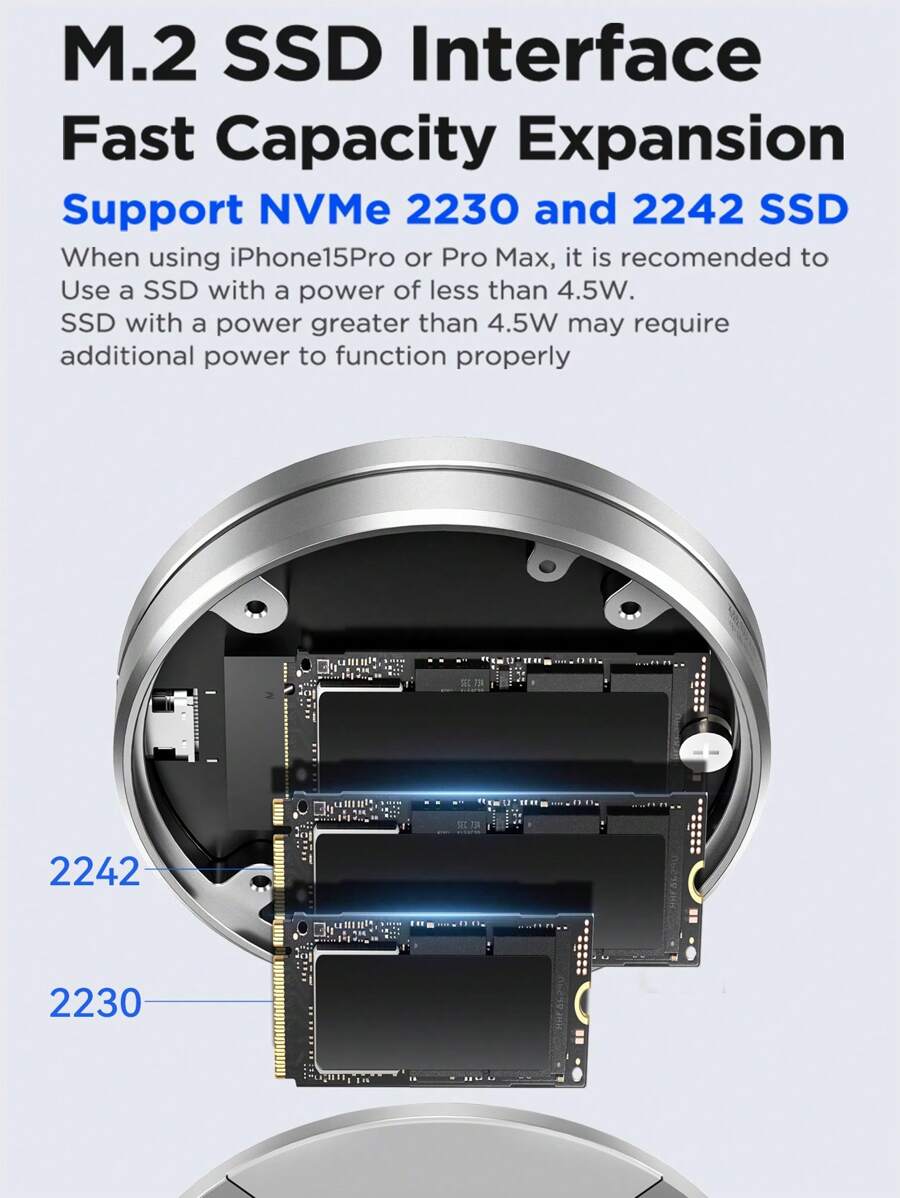 EAGET Eaget Magnetic M.2 2230 NVMe Upto 4TB Magnetic Portable SSD USB 3 ...