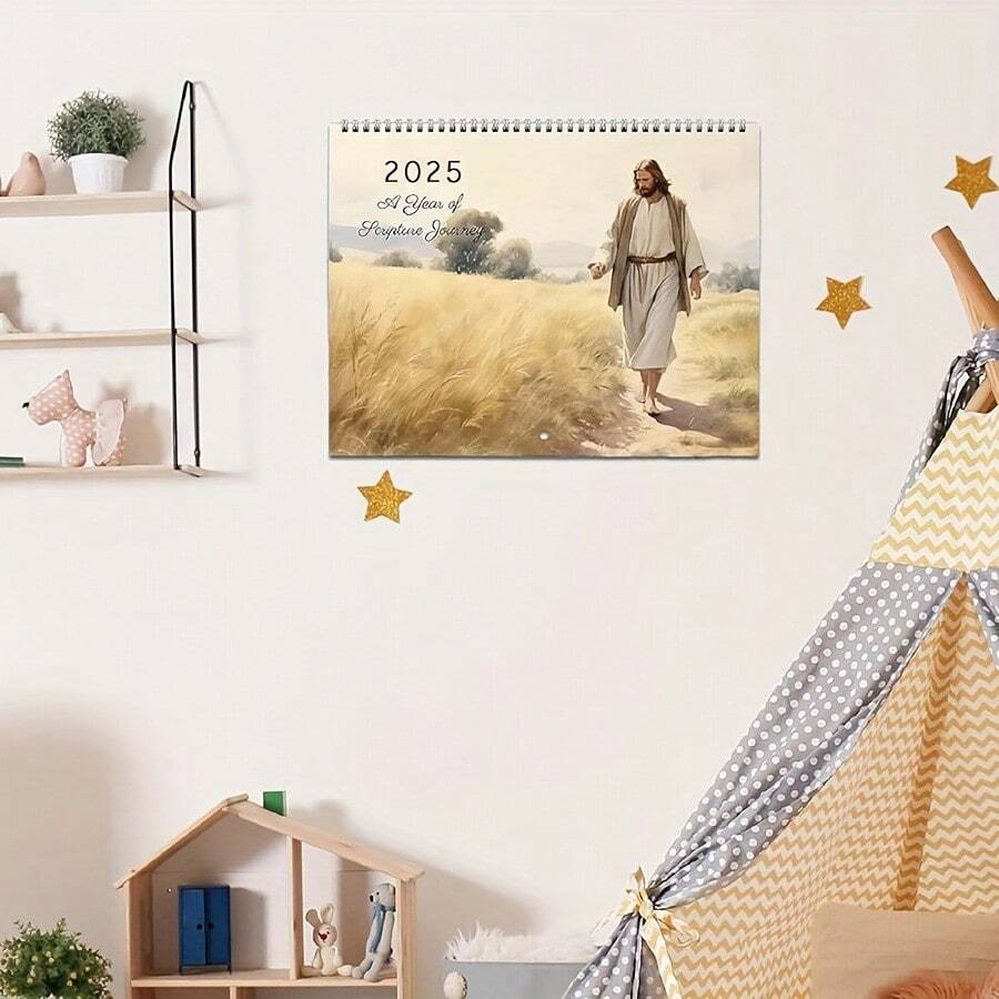 Kalender met thema Jezus Christus 2025, met elke maand inspirerende ...