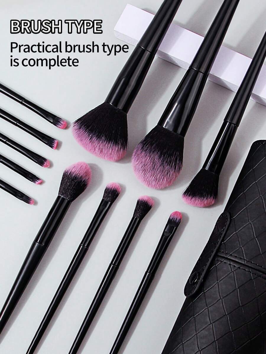 13pcs Beginner Makeup Brush Set With 12 Soft Fiber Brushes - Foundation, Blush, Angled Contour ...