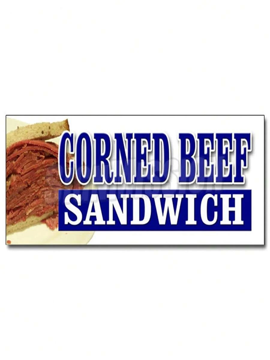SignMission 12 In. Corned Beef Sandwich Decal Sticker - Beef Meat Corn ...