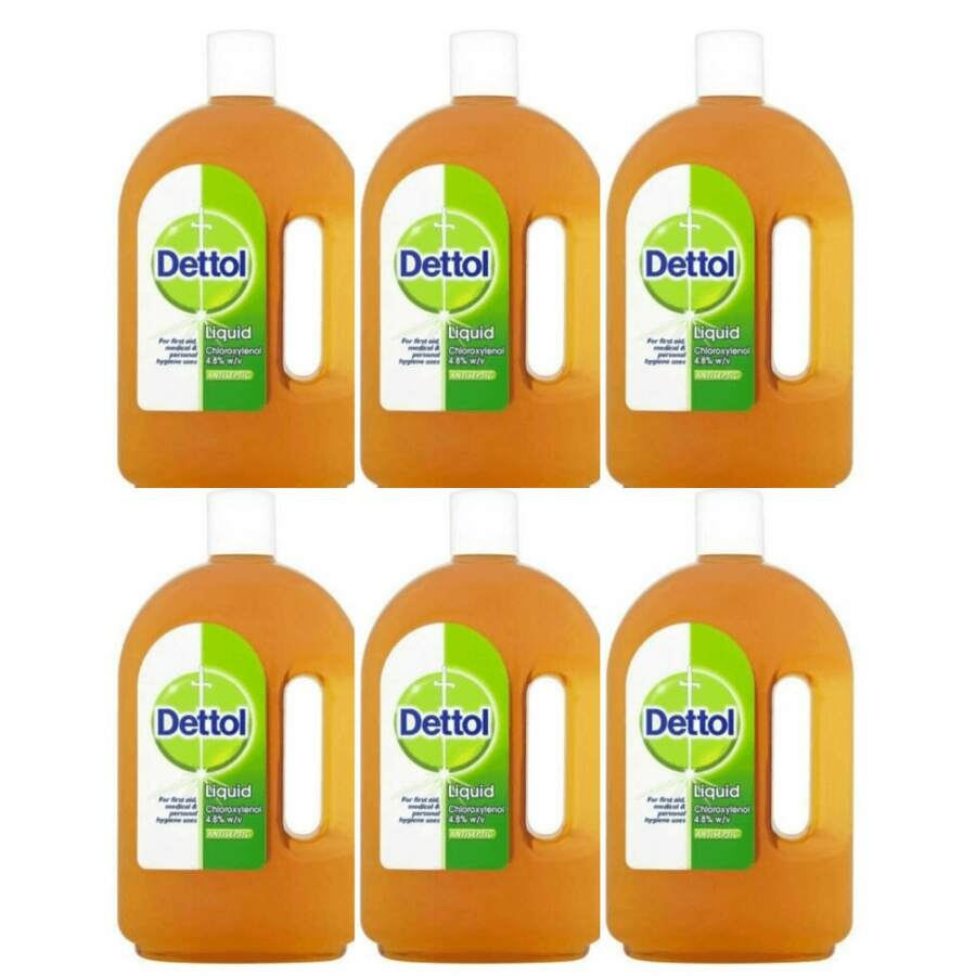 Dettol Antiseptic Liquid 750ml - Pack Of 6 (PLUS FREE GIFT WITH EVERY ...