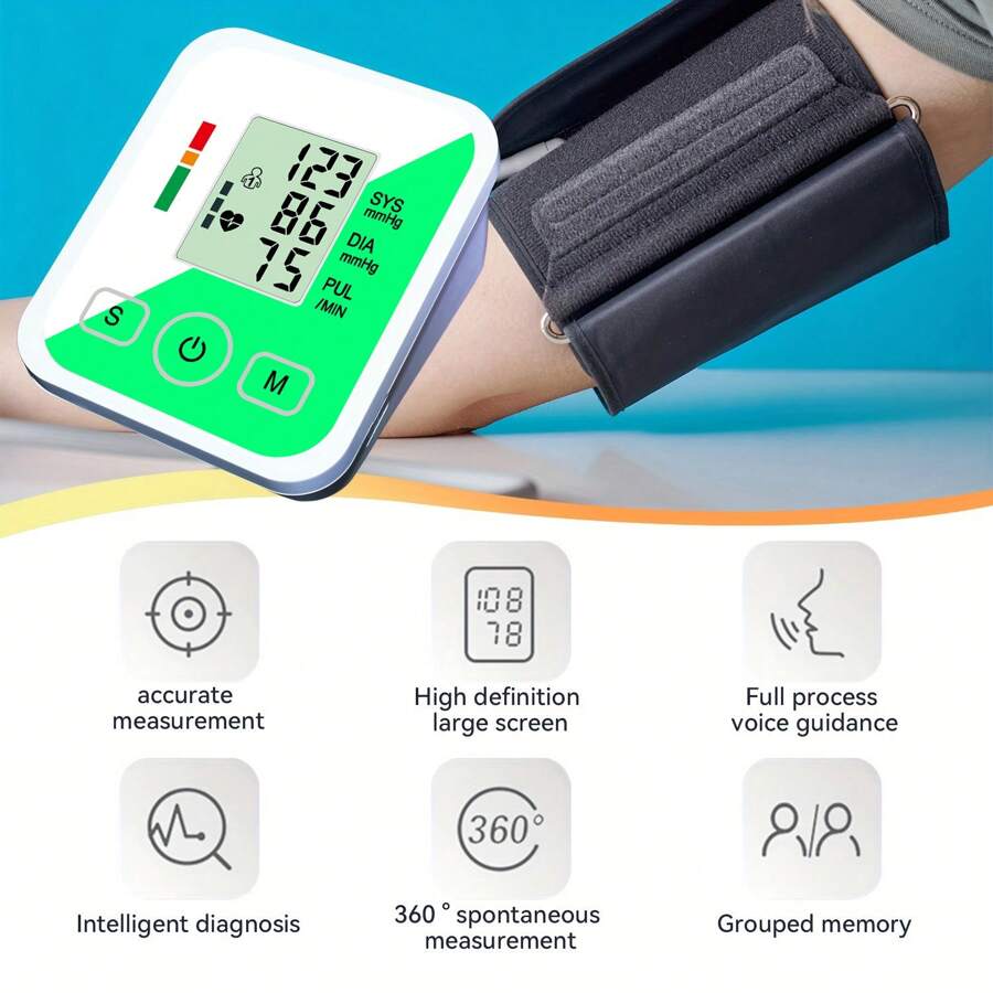 Portable Arm Blood Pressure Monitor Pressure Sensor Monitor BP ...