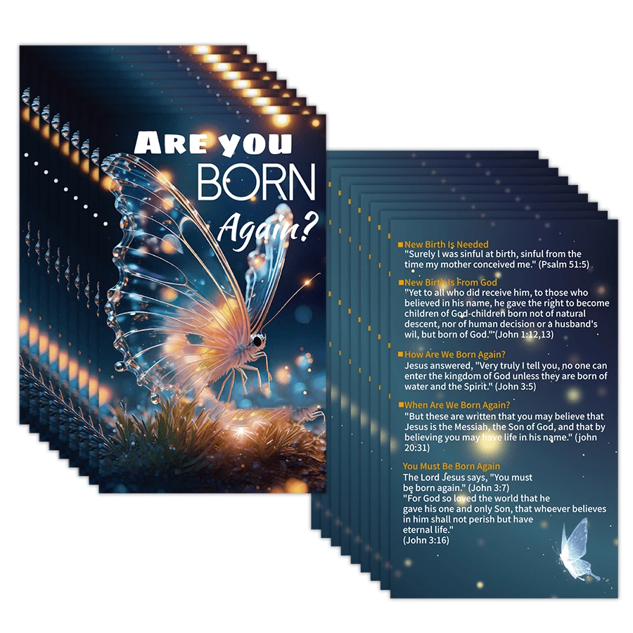 100pcs Gospel Tracts Cards, Salvation Cards, Pocket Prayer Cards ...