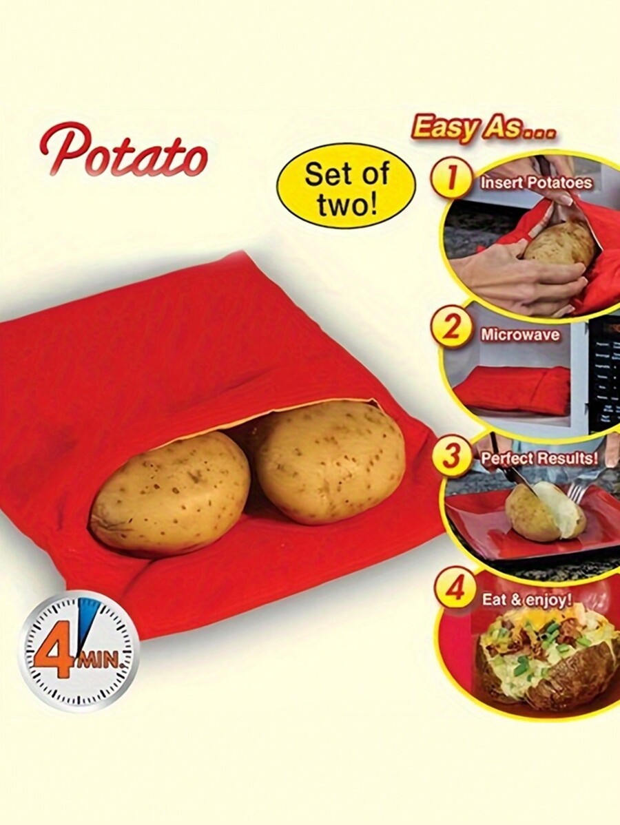 Reusable Microwavable Potato Cooking Bag, Fast Microwave Potato Baking ...