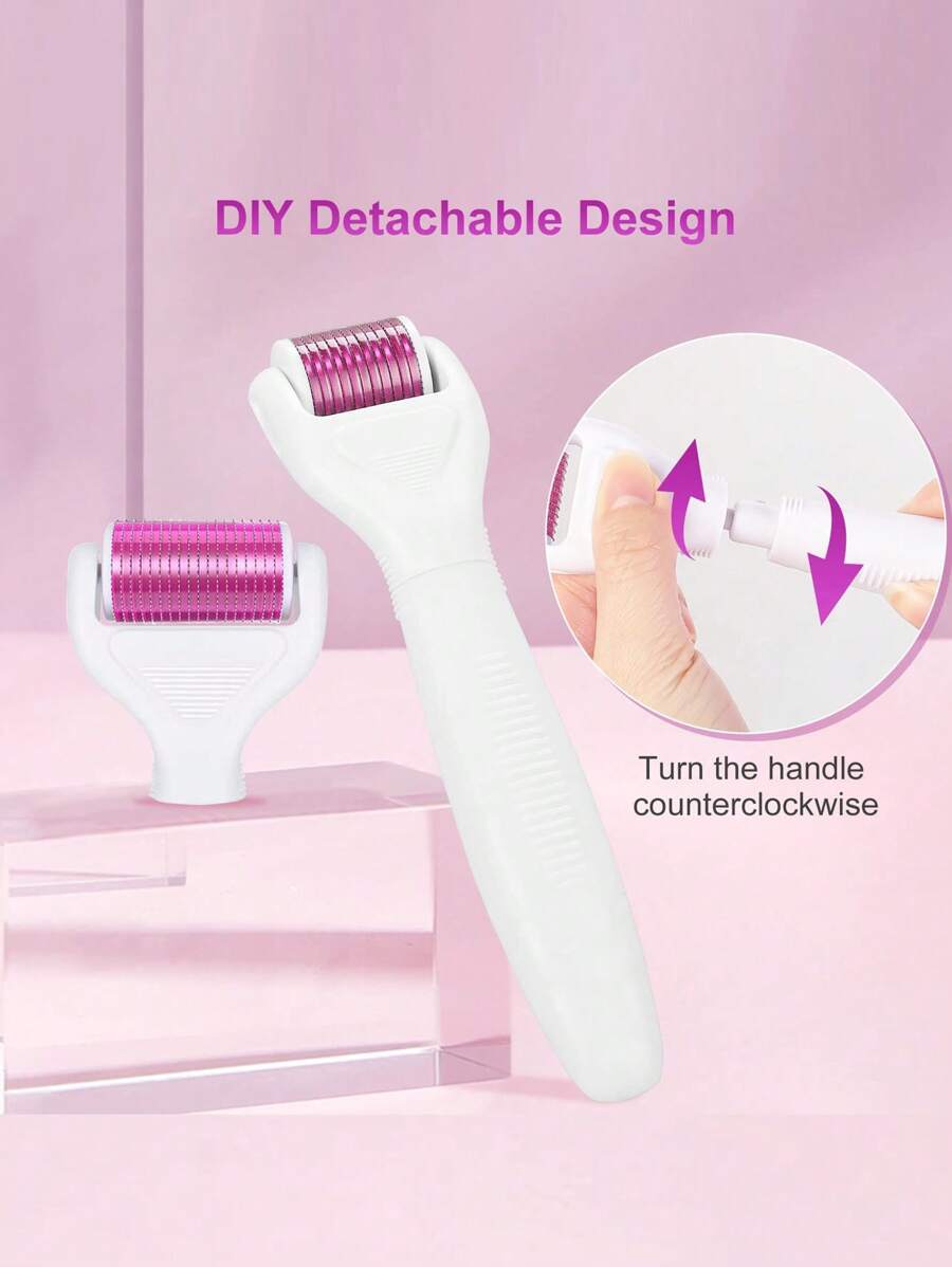 Derma Roller For Face And Body - 6 In 1 Titanium Microneedling Roller ...