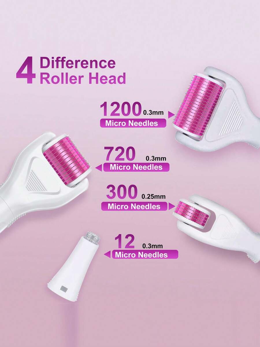 Derma Roller For Face And Body - 6 In 1 Titanium Microneedling Roller ...