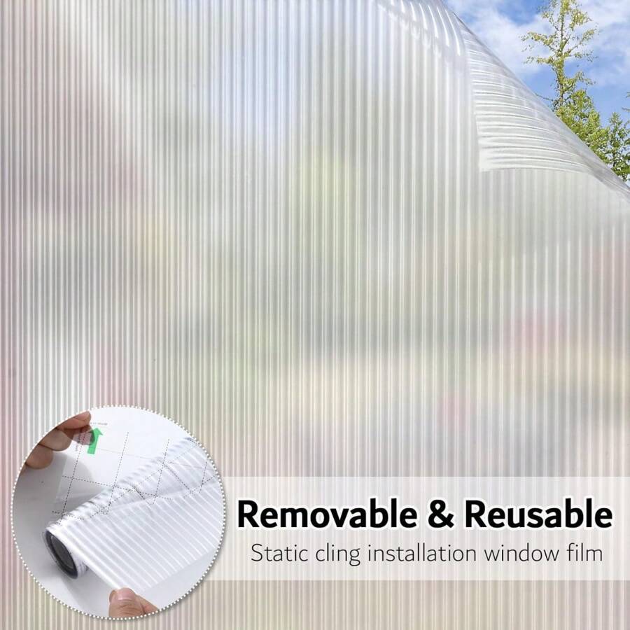 1 Roll Reed Pattern Glass Window Film, Private Window Film, Frosted ...