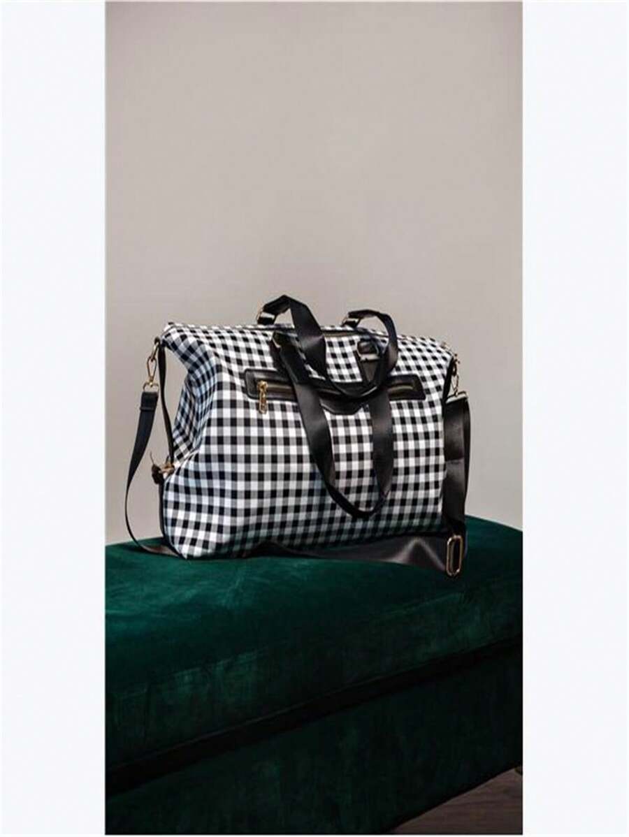 Buffalo Plaid Satchel Weekender Bag | SHEIN USA