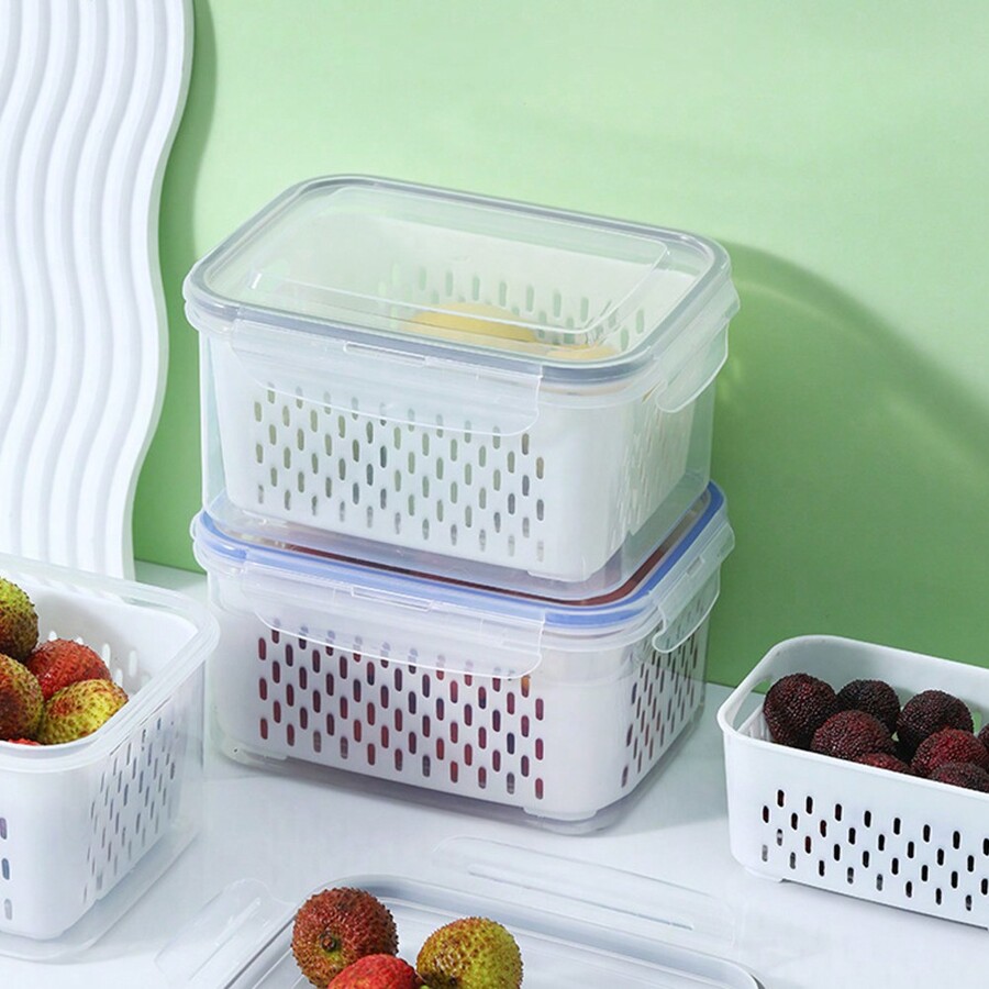 3 Packs Fridge Food Storage Container Set With 1 Sheet Sticker And Pen ...