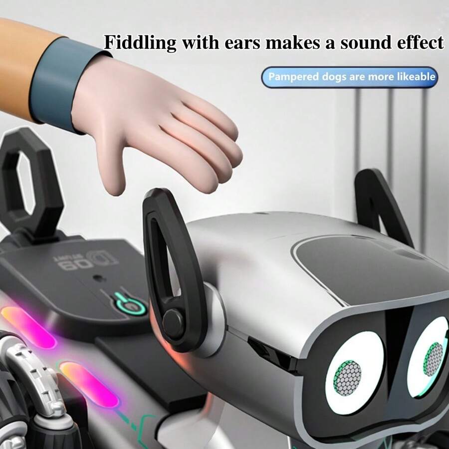 BFTDjanus Remote Control Dog Stunt 8-Wheel Robot Dog, Motion Sensor ...