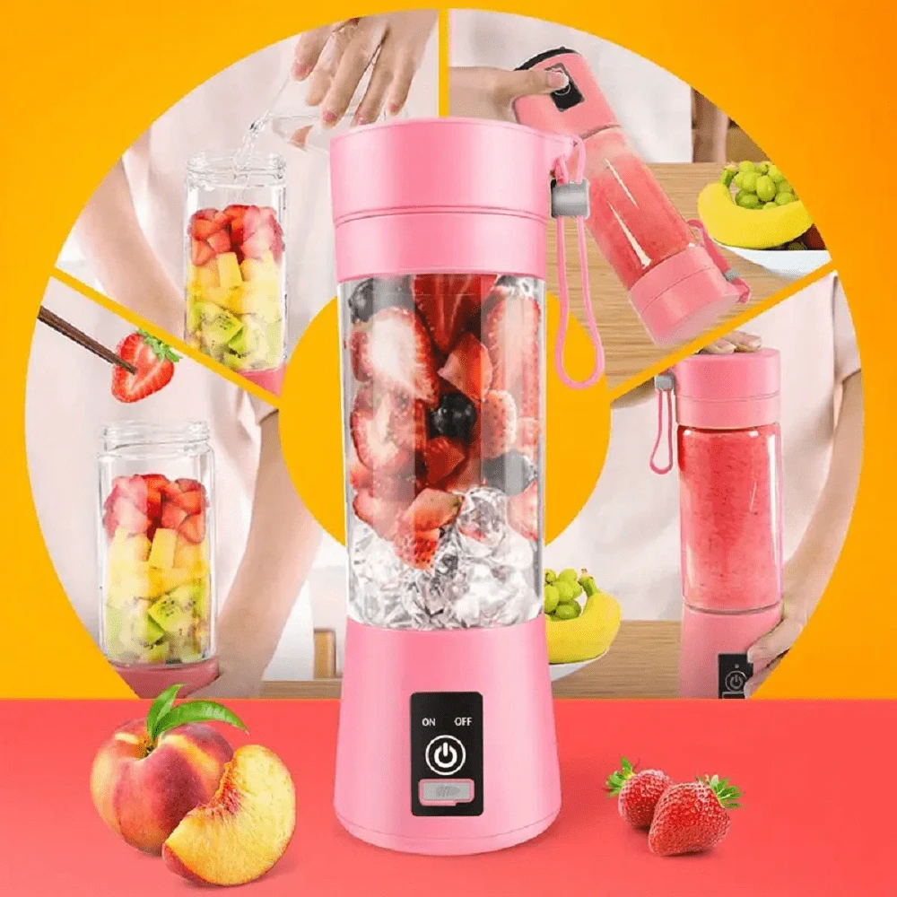 Portable Blender With 6 Blades And Rechargeable USB, Mini Personal Size ...