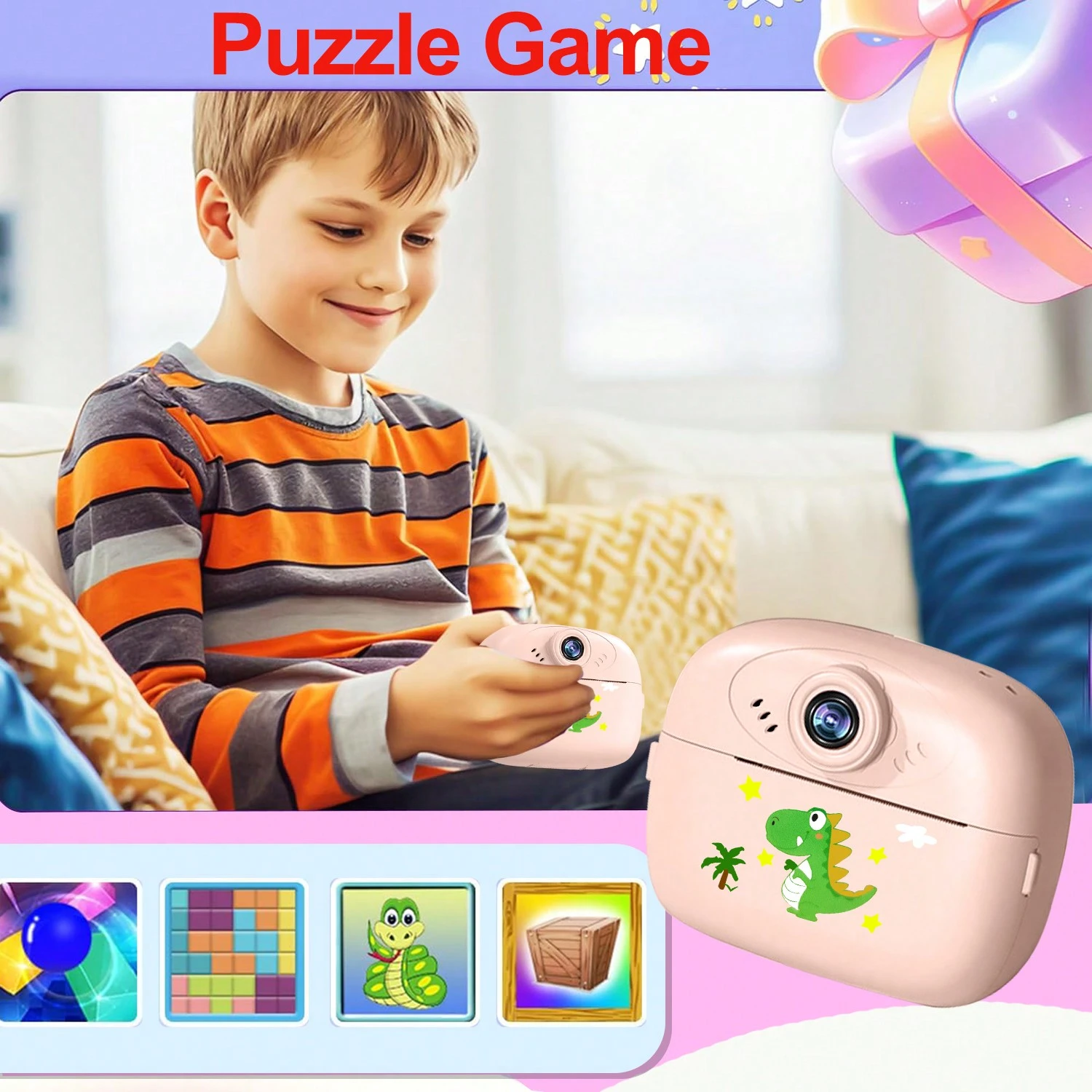 Kids Selfie Camera, Gift For 6-11 Years Old Girls And Boys, Toddler HD Digital Camera, Portable ...