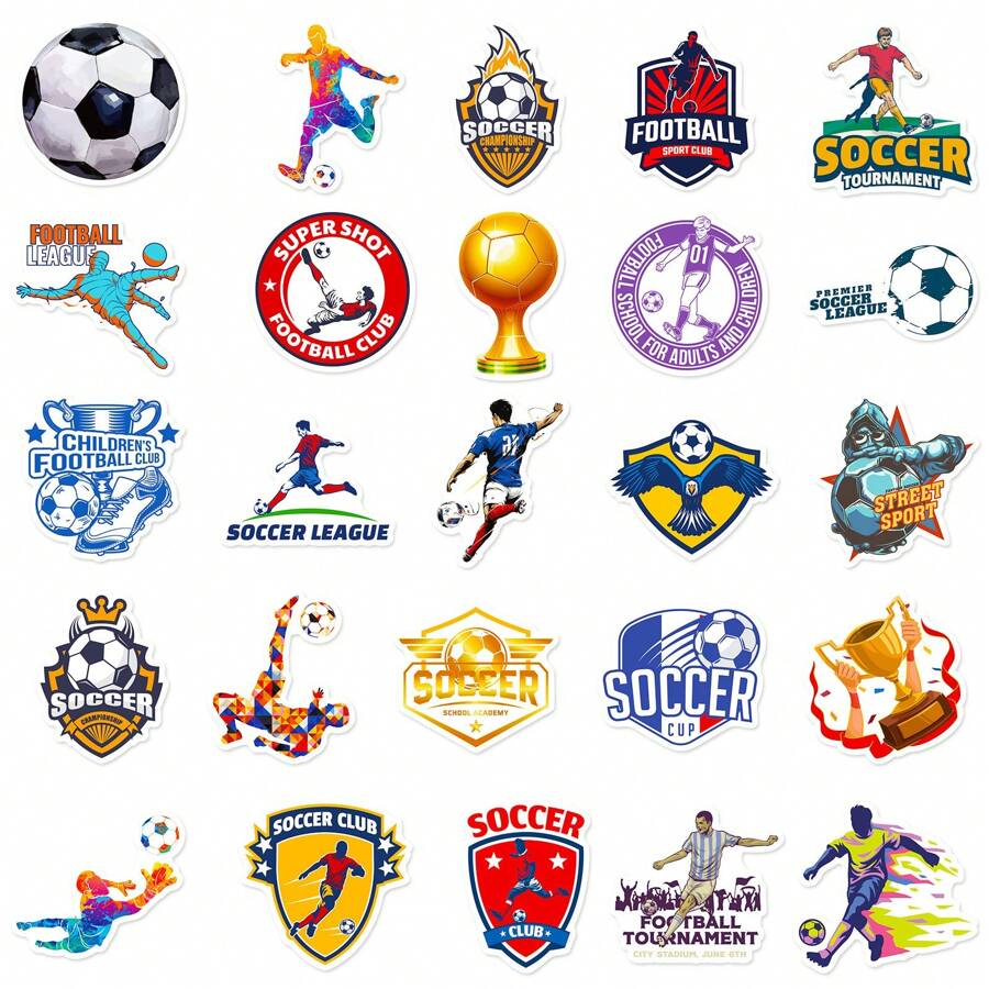 50Pcs Soccer Stickers Soccer Stickers Bulk Sports Stickers Graffiti ...