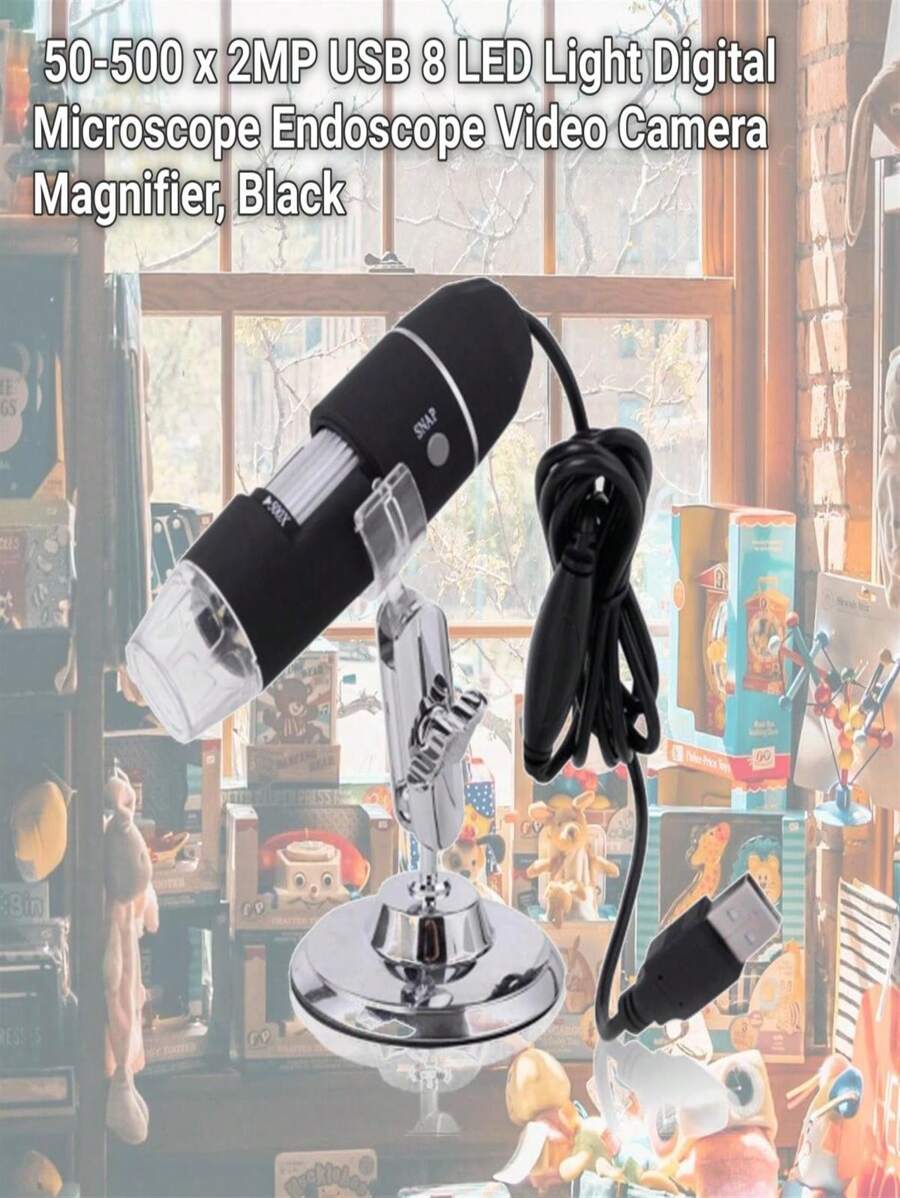 CB16465 50-500 X 2MP USB 8 LED Light Digital Microscope Endoscope Video ...