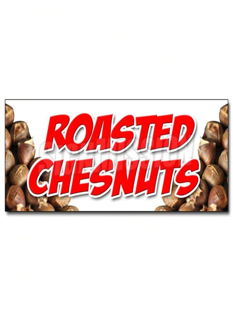 SignMission 24 In. Roasted Chestnuts Decal Sticker - Cooked Open Flame ...