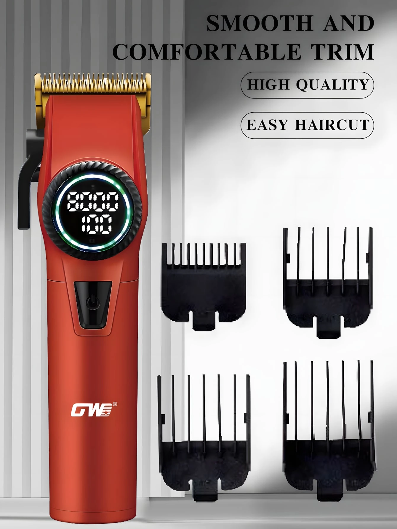 GW GW Professional Hair Clippers Cordless Barber Clippers 8000 RPM ...