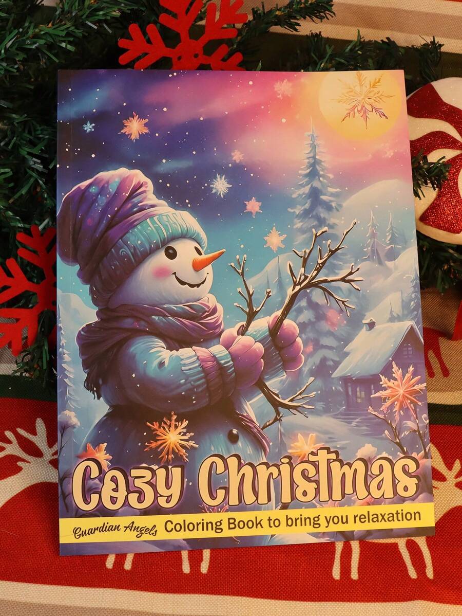 Cozy Christmas: Coloring Book For Adults Featuring Super Cute ...