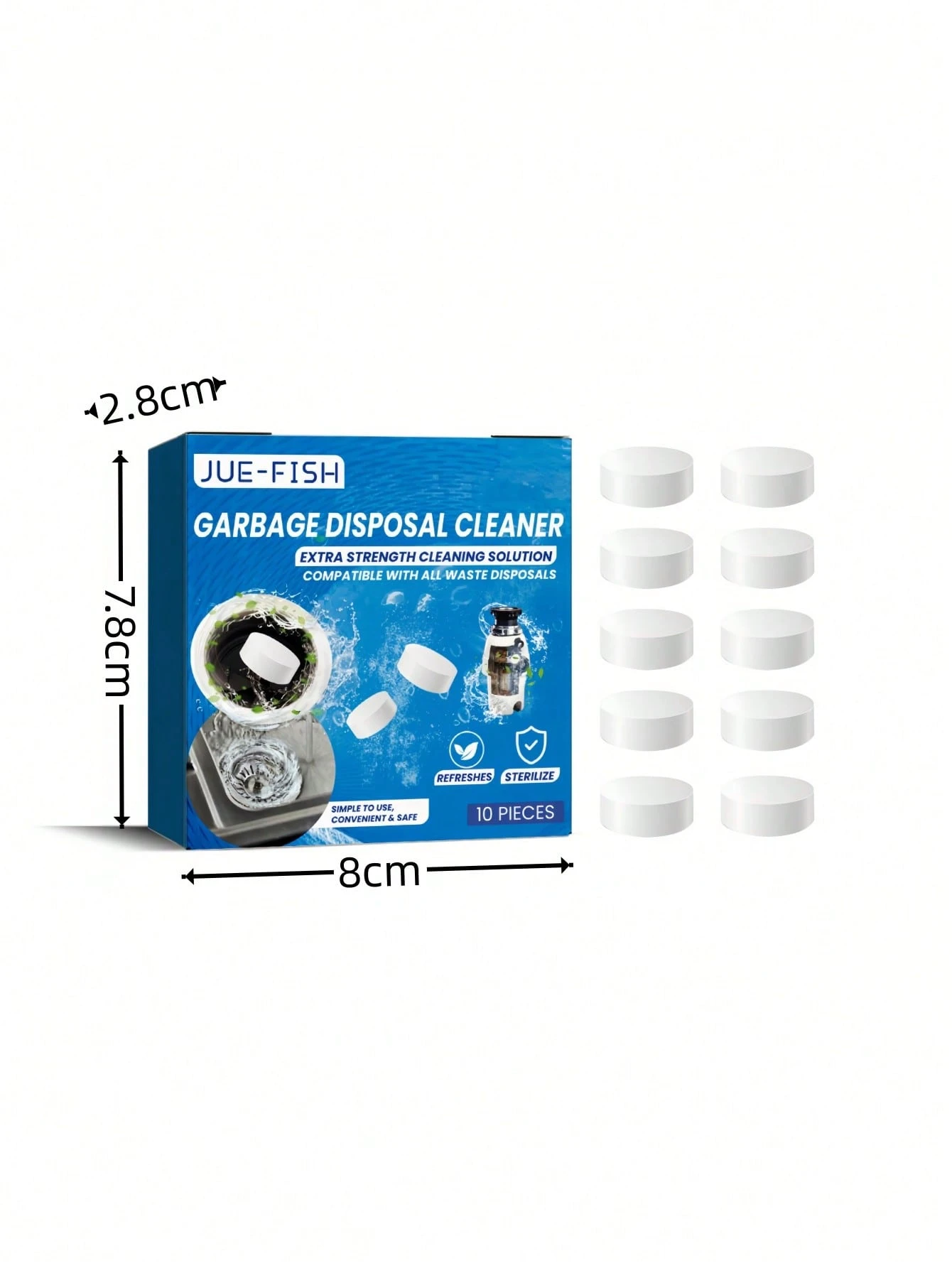 Sink Cleaning Tablets, Kitchen Dishwashing Tub Cleaner For Removing ...