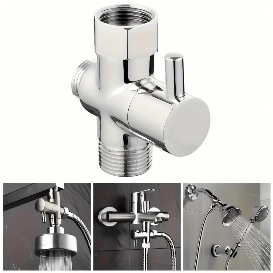 1pc Multi-Function Shower Head Diverter, 3-Way Bathroom Shower Head Converter, Universal G1/2 ...