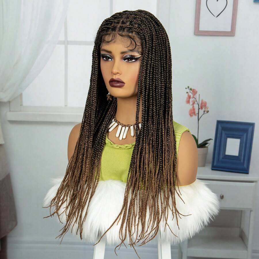Braided Wigs For Black Women Synthetic Full Lace Front Wigs Square ...