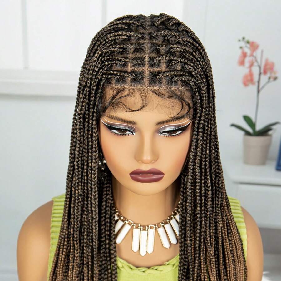 Braided Wigs For Black Women Synthetic Full Lace Front Wigs Square ...