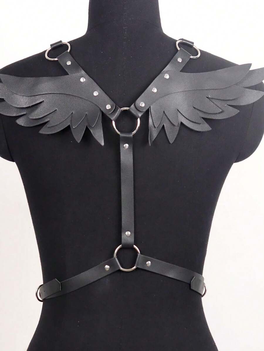 Sexy Lingerie Leather Harness Angel Wing Gothic Vitality Harajuku Waist ...