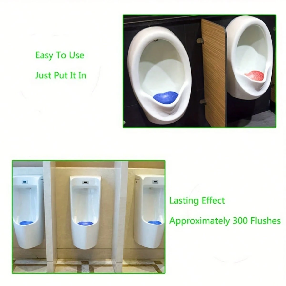 Urinal Screen Cake Block Deodorant Mat, Scented Splash Resistant Fresh ...