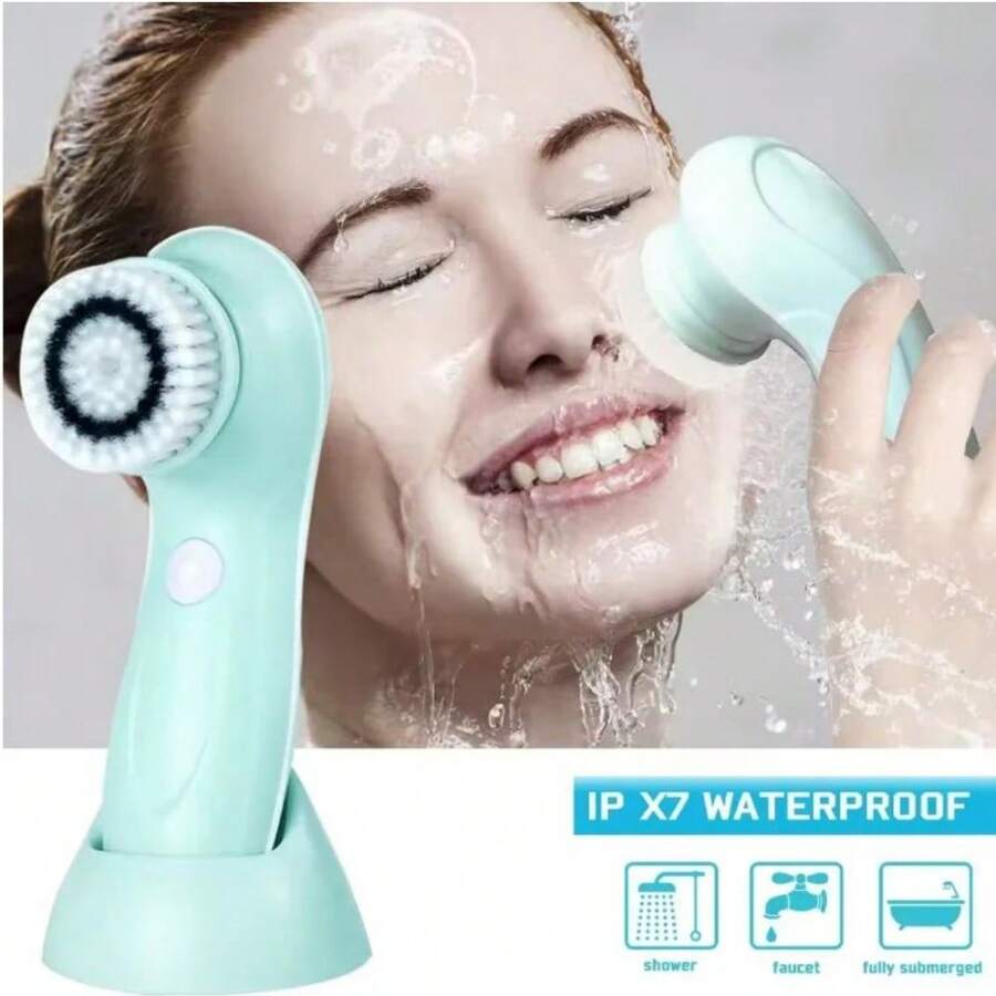 3 In 1 Electric Facial Cleanser Multi-Functional Rotating Massage Face ...