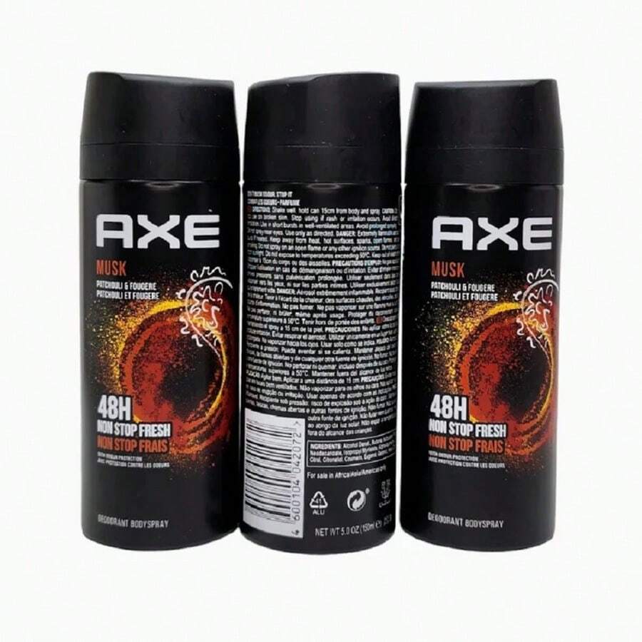 3 Pack Axe Musk Men's Deodorant Body Spray, 150ml (5.07 Oz) | SHEIN USA