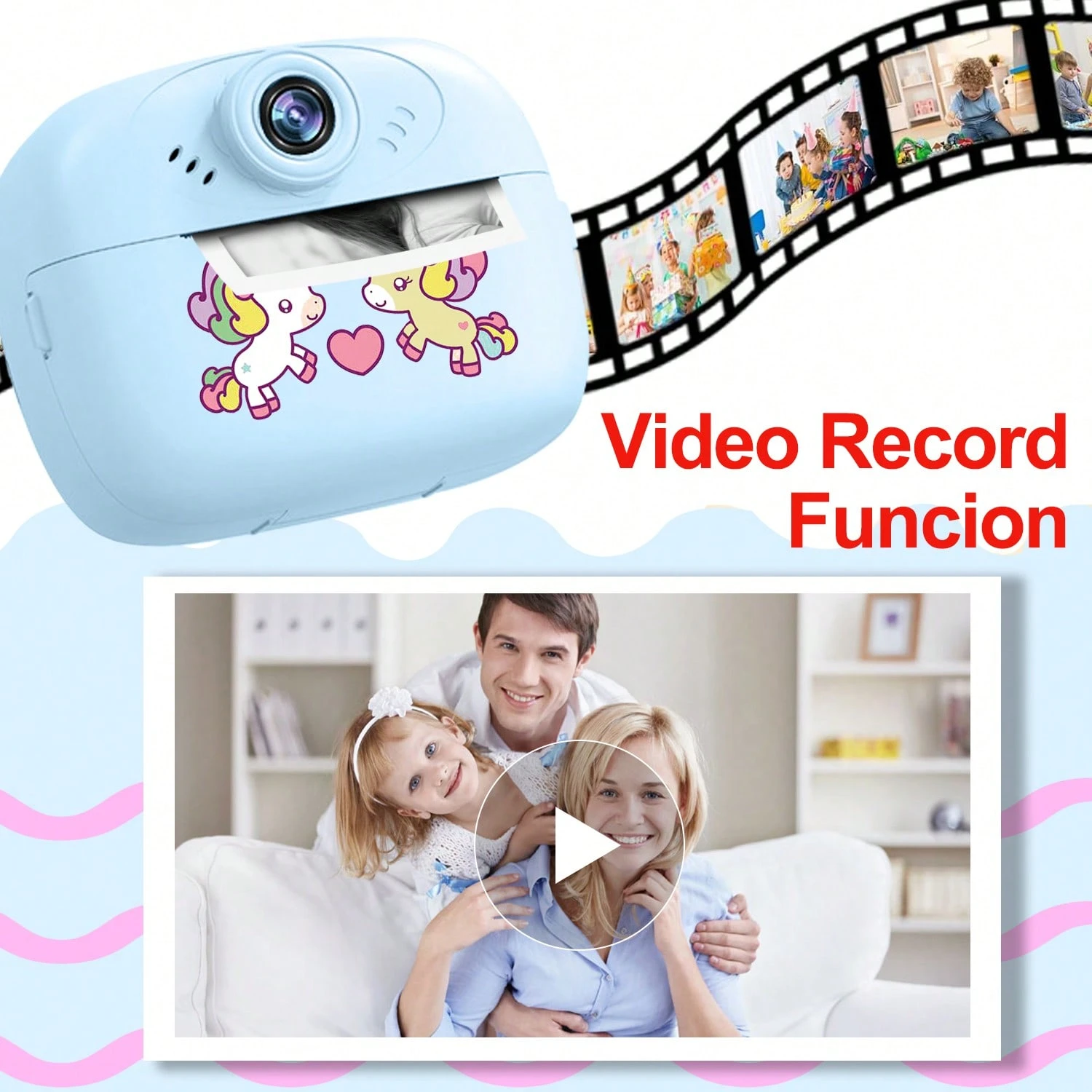 Kids Camera Kids Toy Digital Camera For Boys And Girls Toddler Birthday ...